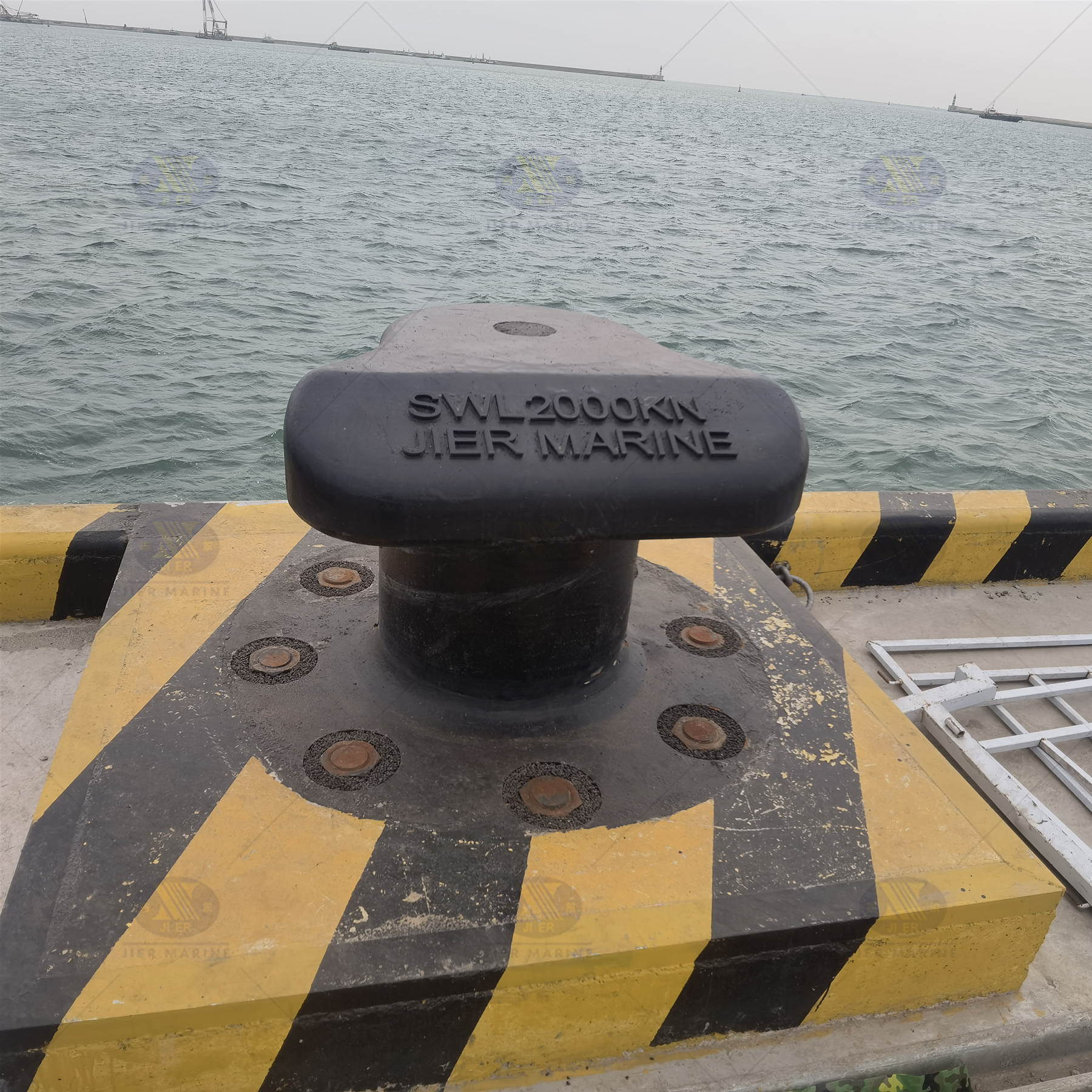 We installed fenders and bollards for Rizhao Port - Jier Marine